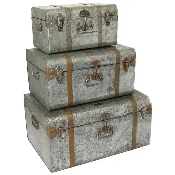 Galvanized Metal Decorative Trunk - Buy Metal Decorative Trunk ...
