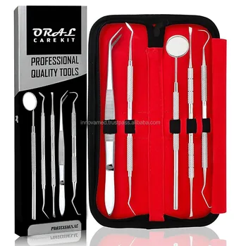 Dental Hygiene Instruments Kit/ 5 Pieces Dental Hygiene Kit With ...