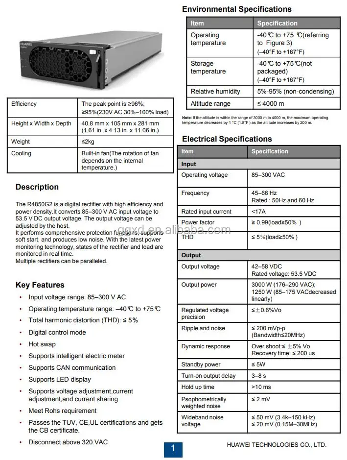 Fast Delivery Original 48v 50A Rectified Module R4850G R4850G2| Alibaba.com