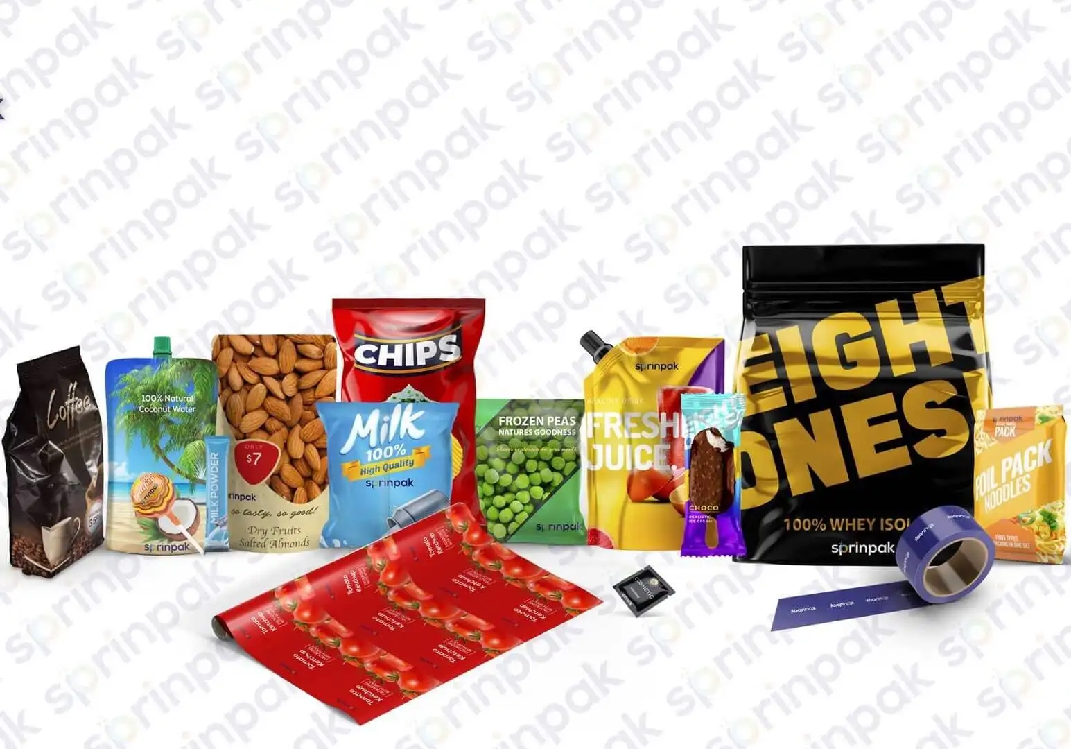 For Wheat Flour Packaging Wheat Flour Bag Side Gusset Plastic 50kg Food ...