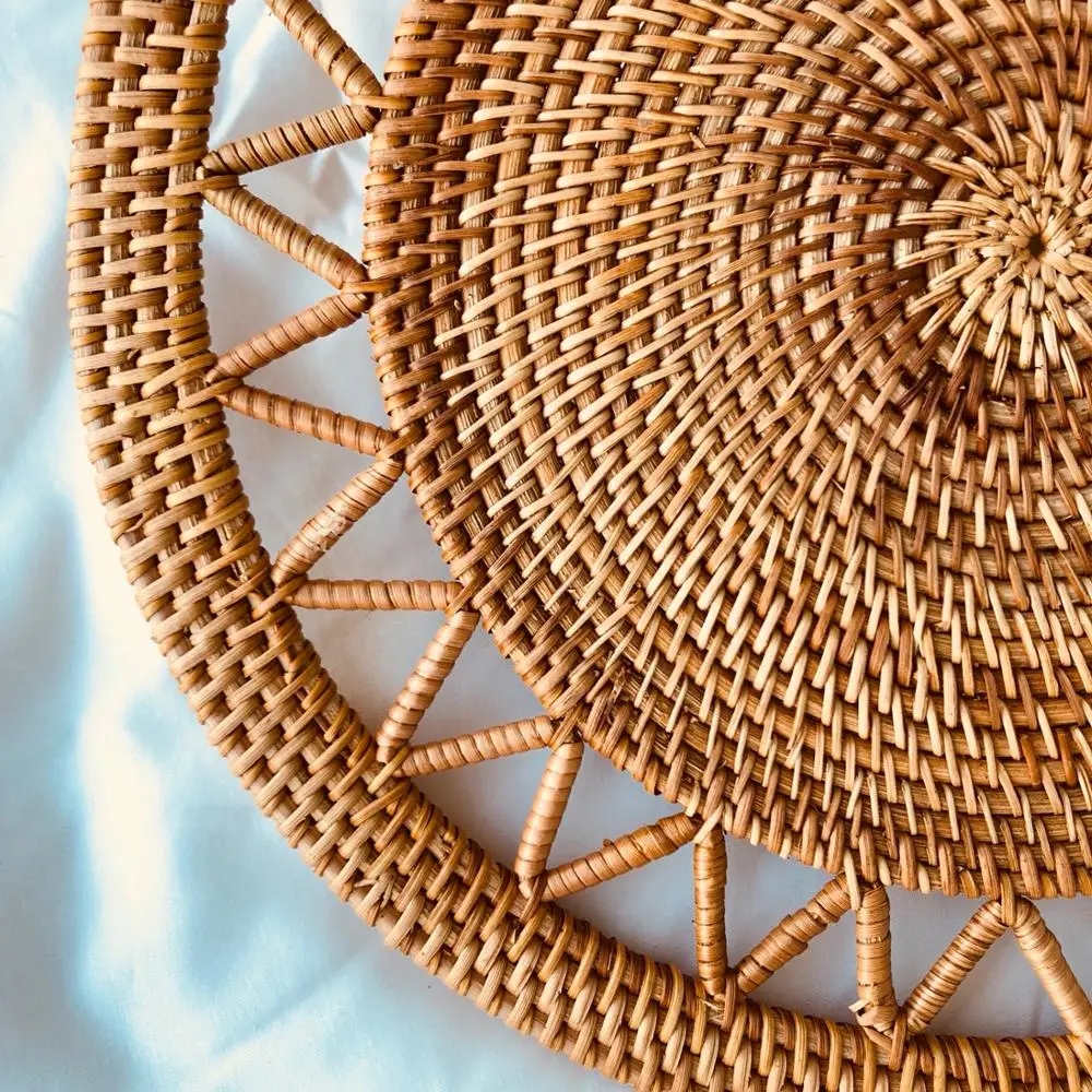 Natural Round Rattan Plate Mat| Alibaba.com