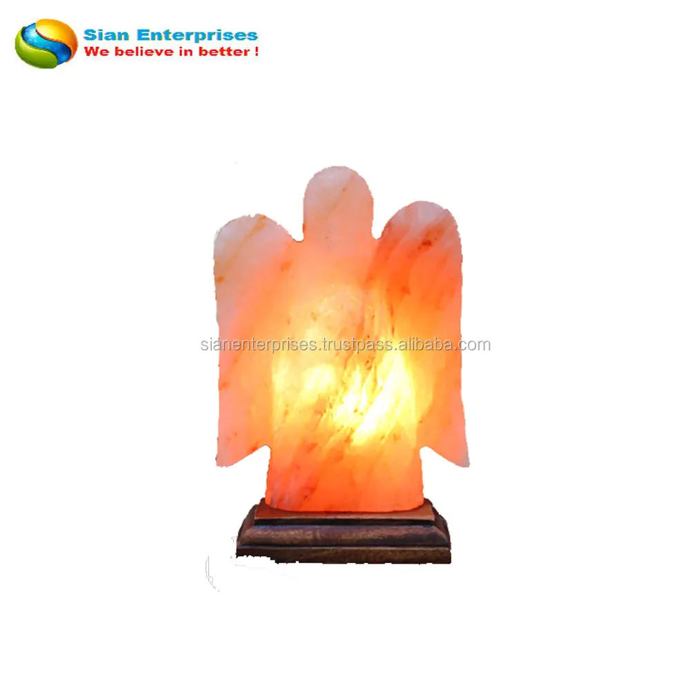 Feng Shui Angel Figure Shaped Himalayan Salt Lamp Eco-friendly Carved ...