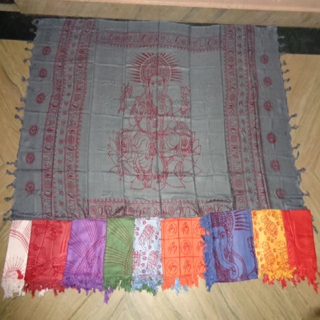 Hot Sale 2024 Popular Hindu Gods Printed Holy Prayer Mantra Viscose ...