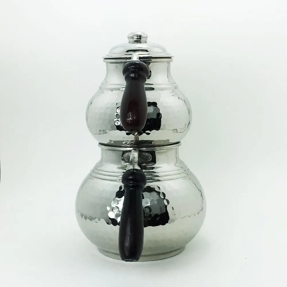 Handmade Hand Hammered Copper Turkish Stovetop Teapot Set 850 Ml + 1800 ...