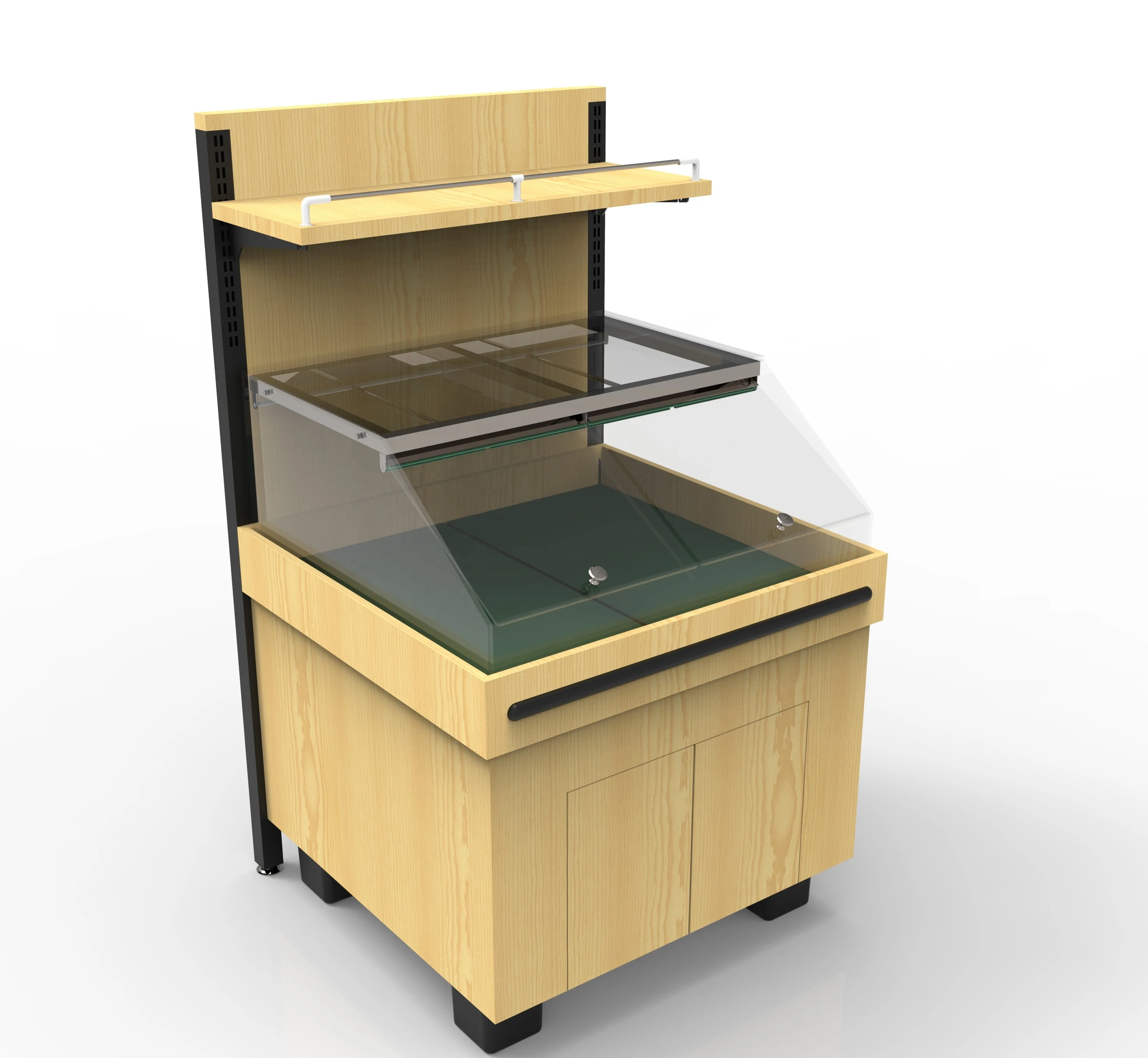 Customized Supermarket Fruit And Vegetables Wooden Snacks Rack Rice ...