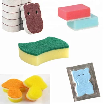 Multi-use Pressed Double Sided Kitchen,Dish Cleaning Sponge Scrub ...