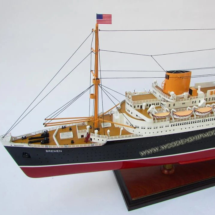 Ss Bremen Wooden Craft Boat - Craft Model Boat - Buy Ss Bremen Marine ...