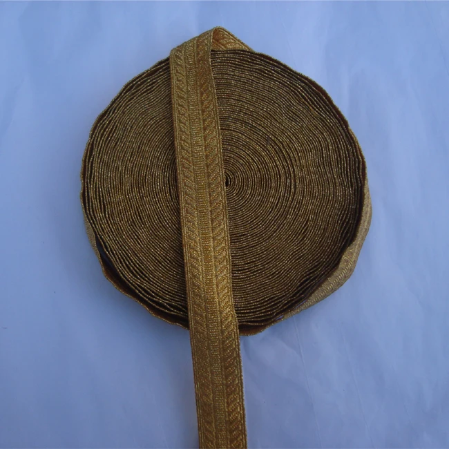Gold Metallic Thread Braids/gold Lace/gold Ribbon Braids - Buy Laces ...