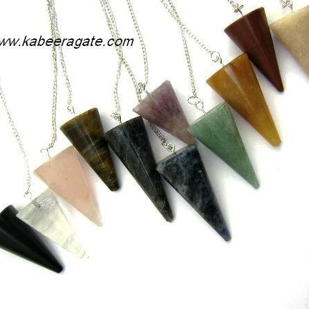 Wholesale Pendulum : Mix Stone Cone Shape Pendulums - Buy Wholesale ...