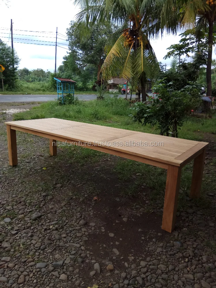 Teak Wood Outdoor Long Dining Tables 3m Jepara Indonesia Garden Patio ...