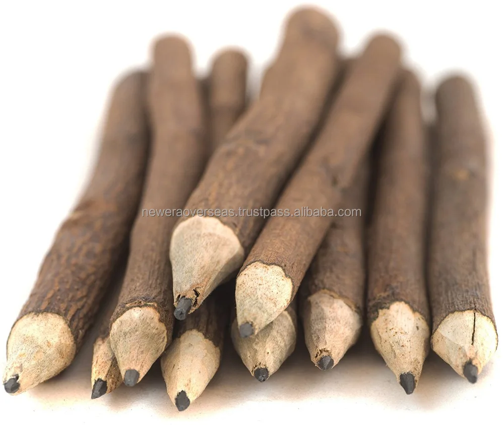 Hand Carved Neem Pencils - Natural Wood Corporate Gifts