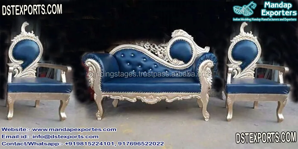 Muslim Walima Sofa Set for Bride & Groom Pakistani Design Fancy Wedding ...