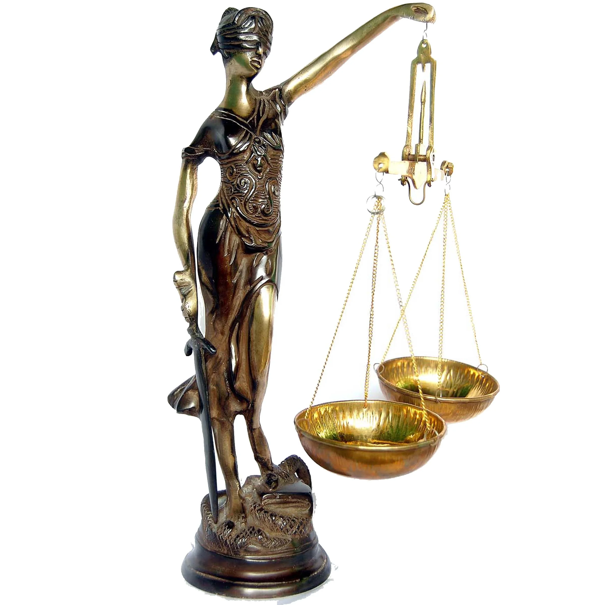 Brass Metal Justice Lady Statue Brass Sculpture For Desktop Decoration ...