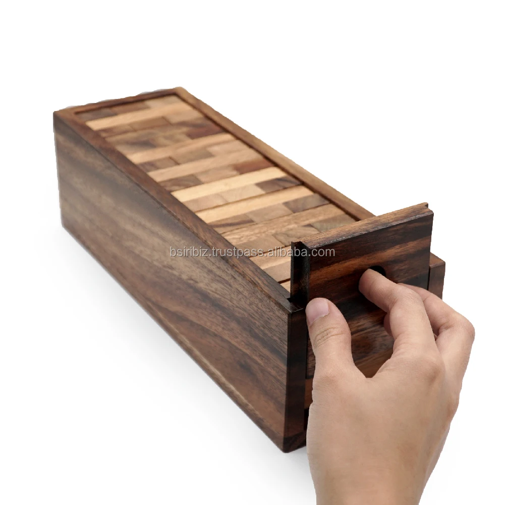 Wooden Box Mini Tower Games Tumbling Tower Game Toys For Kids Learning ...