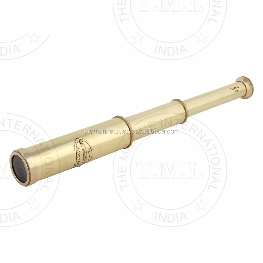 10" Royal Navy Brass Telescope Retractable Nautical Pullout Telescope ...