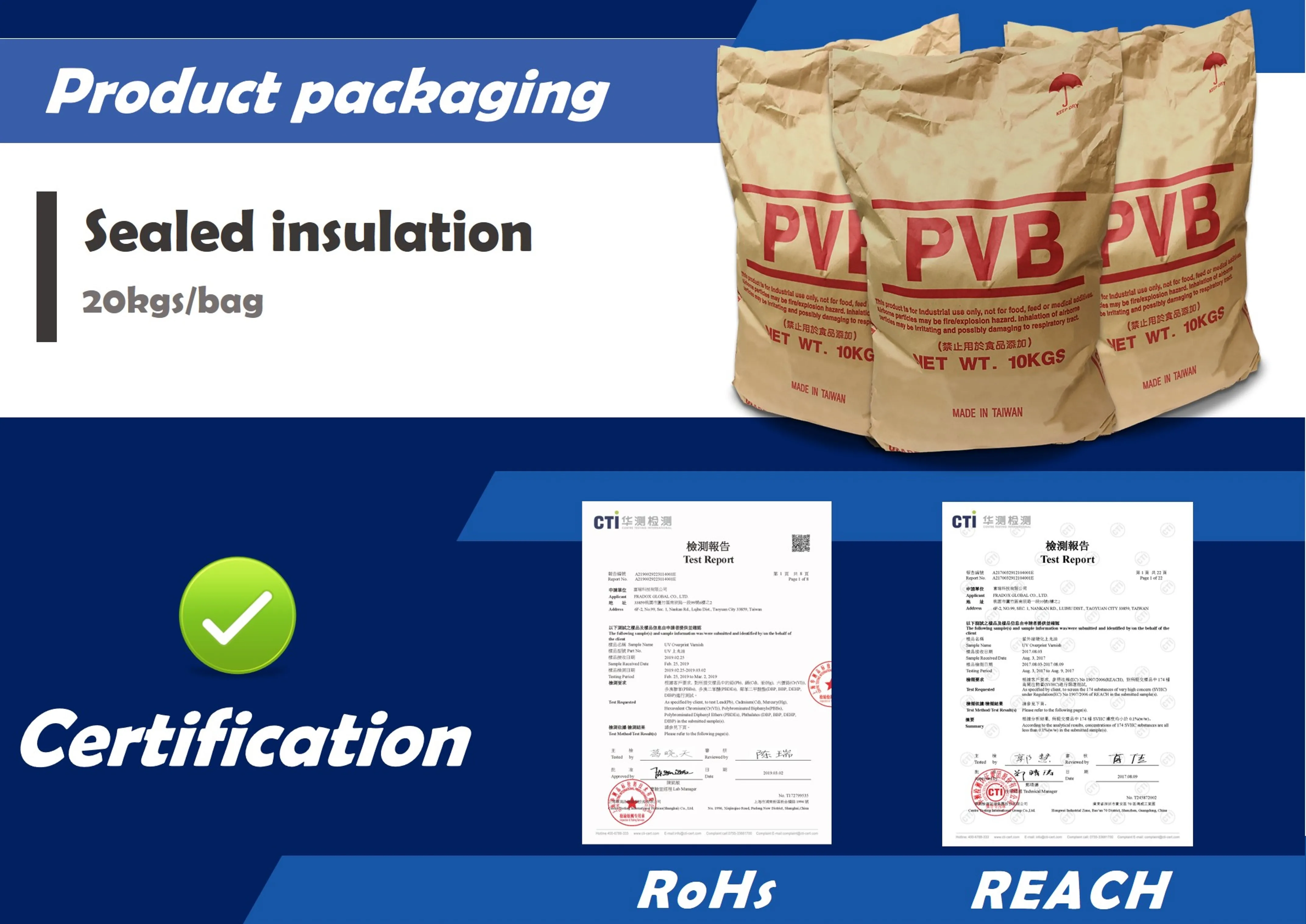 Polyvinyl Butyral (PVB) Resin Powder - Fradox Quality