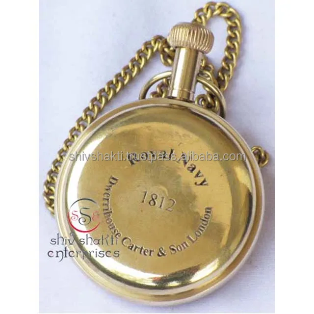 Antique Designer Brass Pocket Watch Nautical Vintage Style Collectible ...