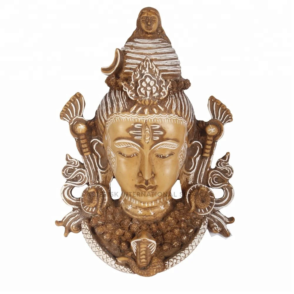 Lord Shiva Face Of Glory - Resin Powder Cast Statue- Handmade In Nepal ...