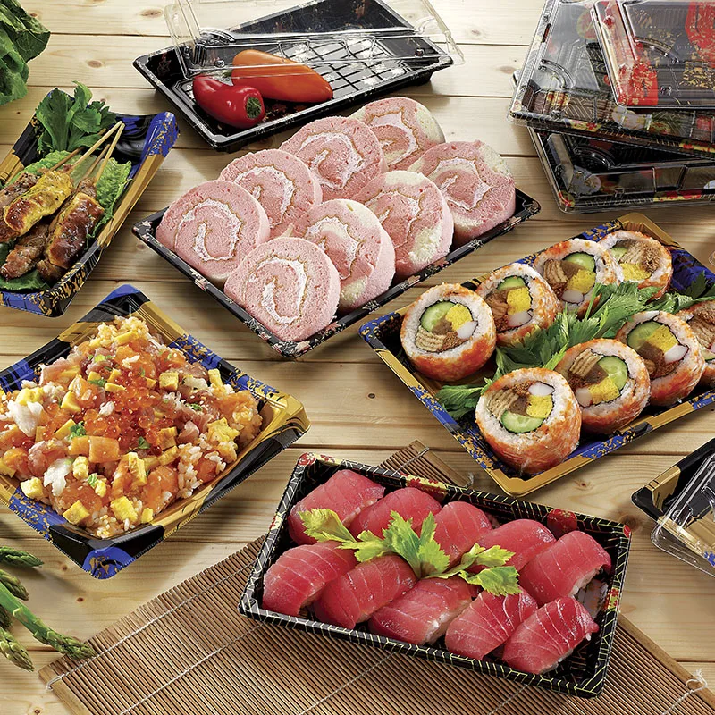 Taiwan Disposable Plastic Food Container Cherry Blossom Printing ...