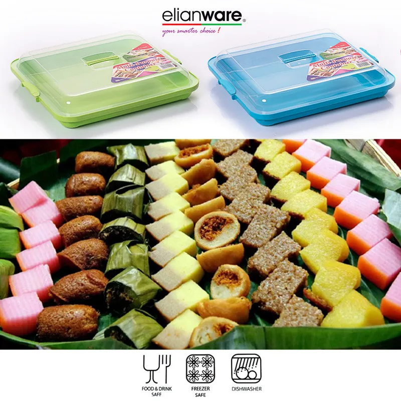 Elianware Portable Multipurpose Food Keeper/plastic Food Tray With Lid ...