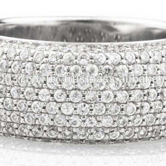 Cheap High Quality Pave Lab Grown Diamond Ring 18 K White Gold Real Cvd ...