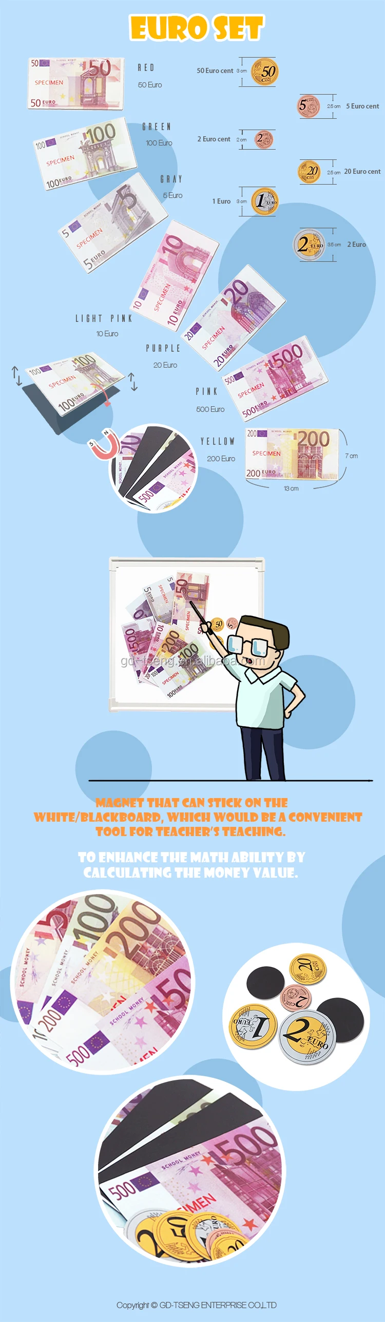 Euro Play Money With Magnet 13pcs Set - Buy Educational Toys,Money ...