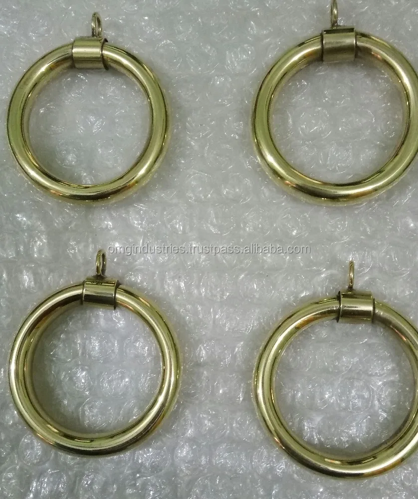 OMG Industries Solid Brass Metal Eyelet Curtain Rings