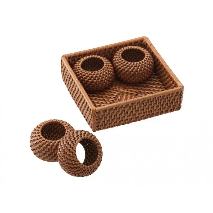 Eco-friendly Vintage Rattan Napkin Rings Stocked Wedding Table Decor ...