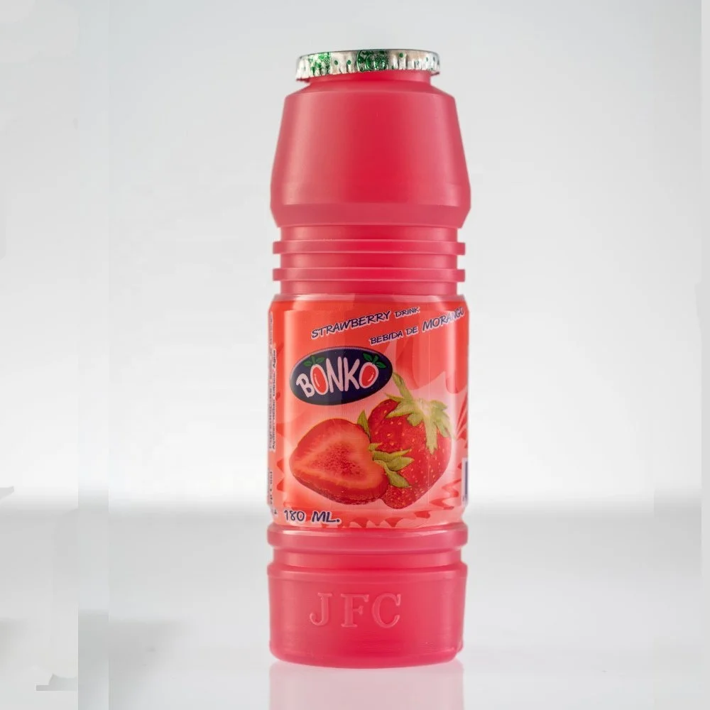 Fruit Drink Juice Strawberry 180ml Plastic Bottle Bonko Brand. Bottle ...