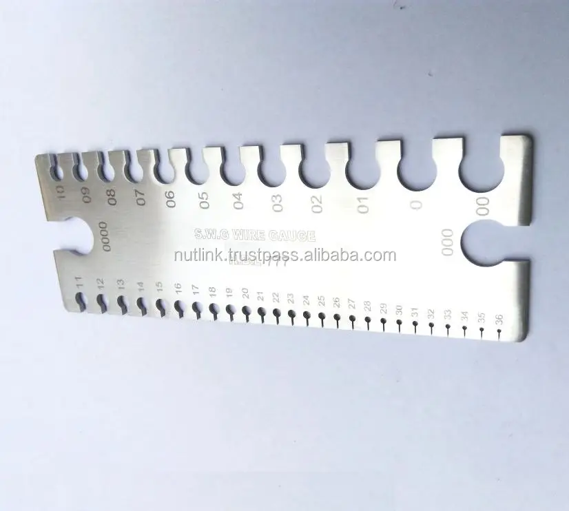 Wire Gauge Tool Metal Rectangular Awg Swg Wire Thickness Measurer ...
