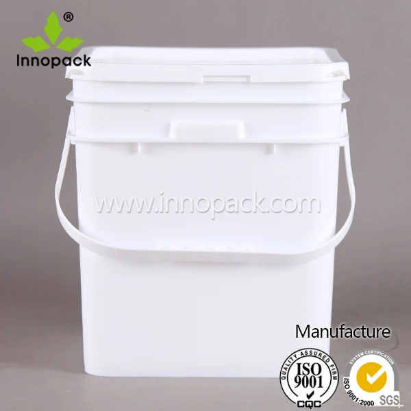 2 gallon food grade pail with lid square plastic bucket for sale ...