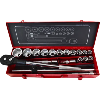 Durable 3/4 Inch Drive 19 Piece Ratchet And Socket Set Taiwan - Buy ...