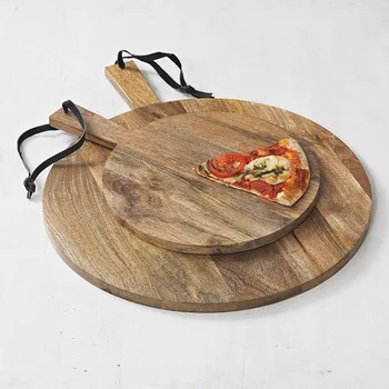 Wooden Pizza Restaurant Plate and Natural Wooden Color Pizza Serving ...