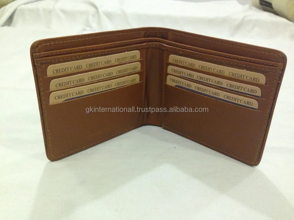 Customized Men's Leather Bifold Wallet With Big Promotion Rfid Blocking ...