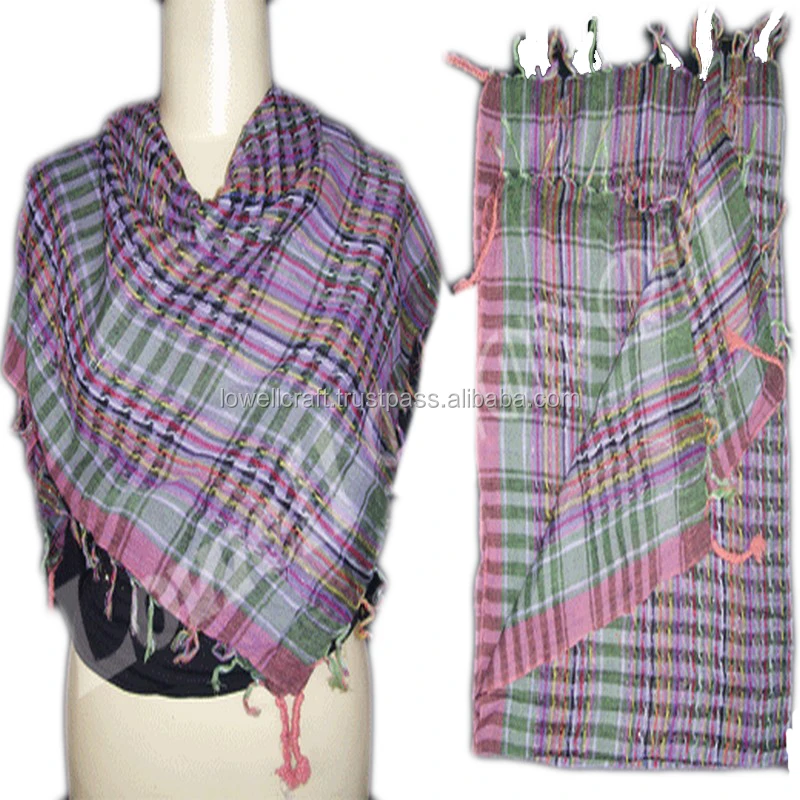 100 Cotton Shemagh Keffiyeh Arab Shemagh Scarf Bag Red White ...