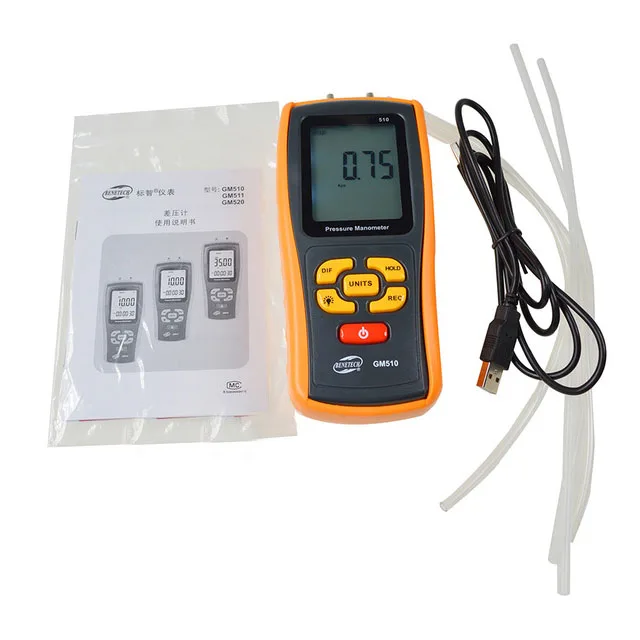 BENETECH GM510 Digital Pressure Gauge - Precision & Portability