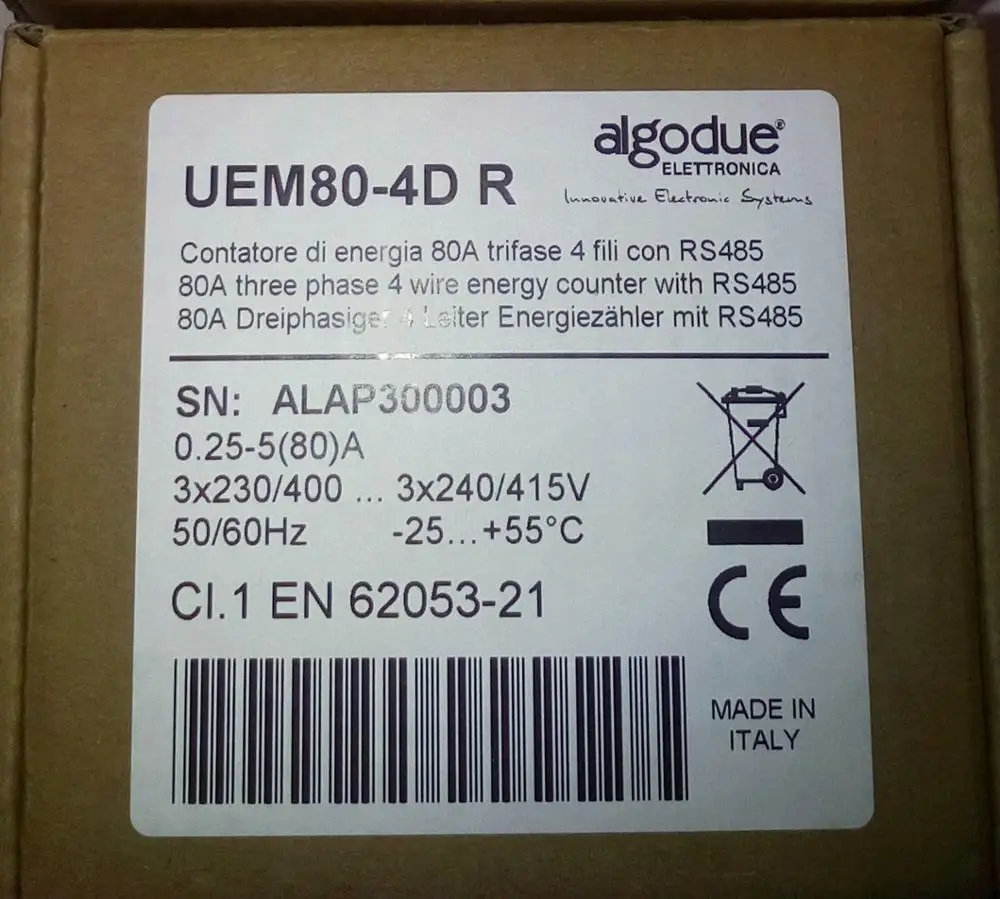 Electricity Meter Three Phase Modbus Uem80 Algodue Made In Italy Mid ...
