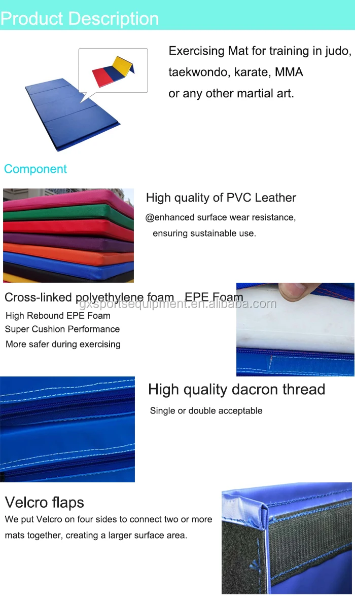 PVC Fold Gymnastic Crash Landing Mats for Indoor Climbing