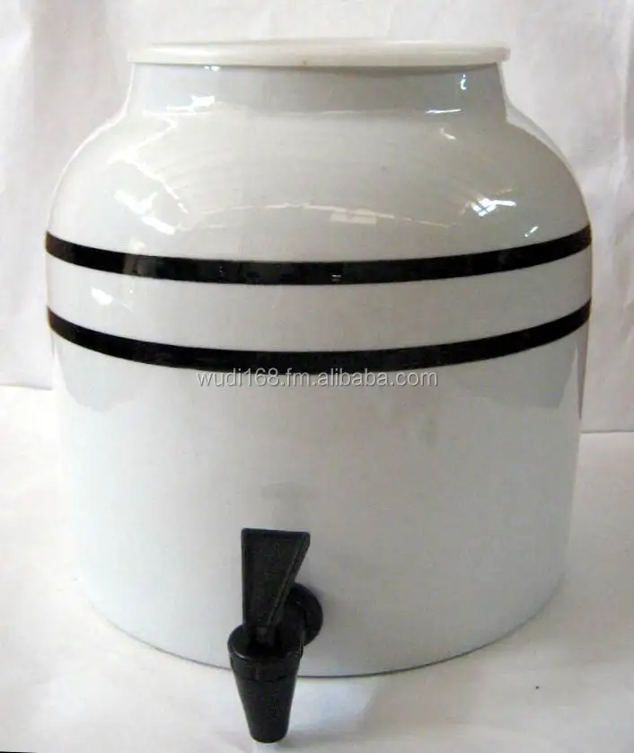 2 Gallon Mini Ceramic Crock Water Dispenser Wood Stand Valver - Buy ...