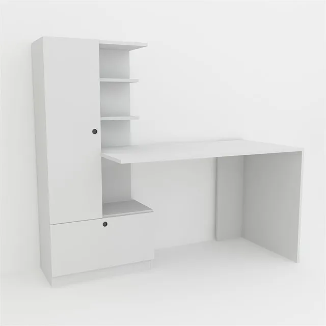 Domingos Study White Walnut Desk - Buy Portable Study Desk,Wooden Study ...
