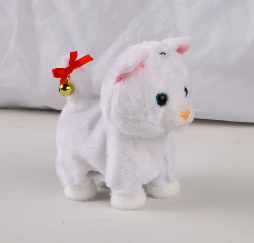 Mini Walking And Barking Dog Mechanical Plush Toys - Buy Mini Walking ...