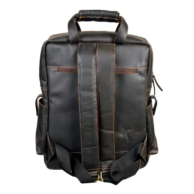 Men's Rustic Leather Backpack For Hiking And Camping Unisex Vintage ...