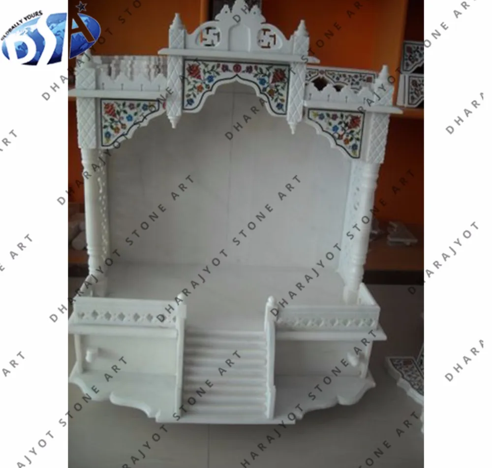 Super Design Marble Antique Home Mandir Designer Handmade White Marble ...