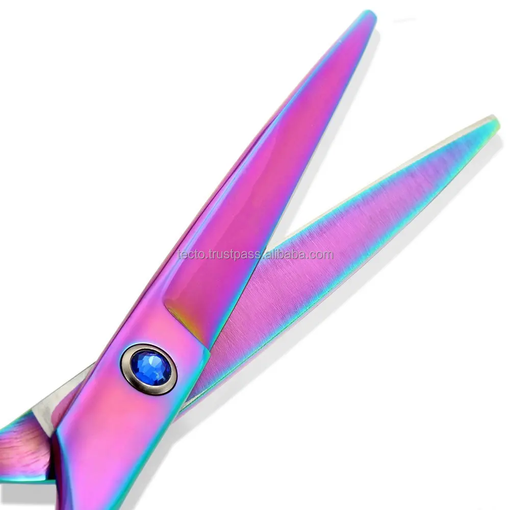 Hot Sale Professional Hair Scissors Rainbow Multicolored Stainless ...