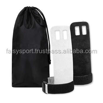 Leather Gymnastics Hand Grips Cross Fit Grips With Wrist Support Full ...