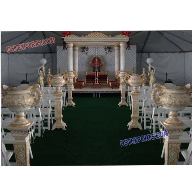 Alibaba.com: Pearl Gold Wedding Aisleway Pillars with Pot, Fiber ...