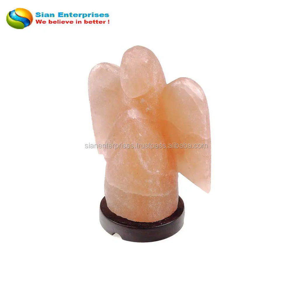 Feng Shui Angel Figure Shaped Himalayan Salt Lamp Eco-friendly Carved ...