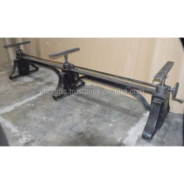 Height Adjustable Table Leg - Durable Metal Riveted Crank Mechanism