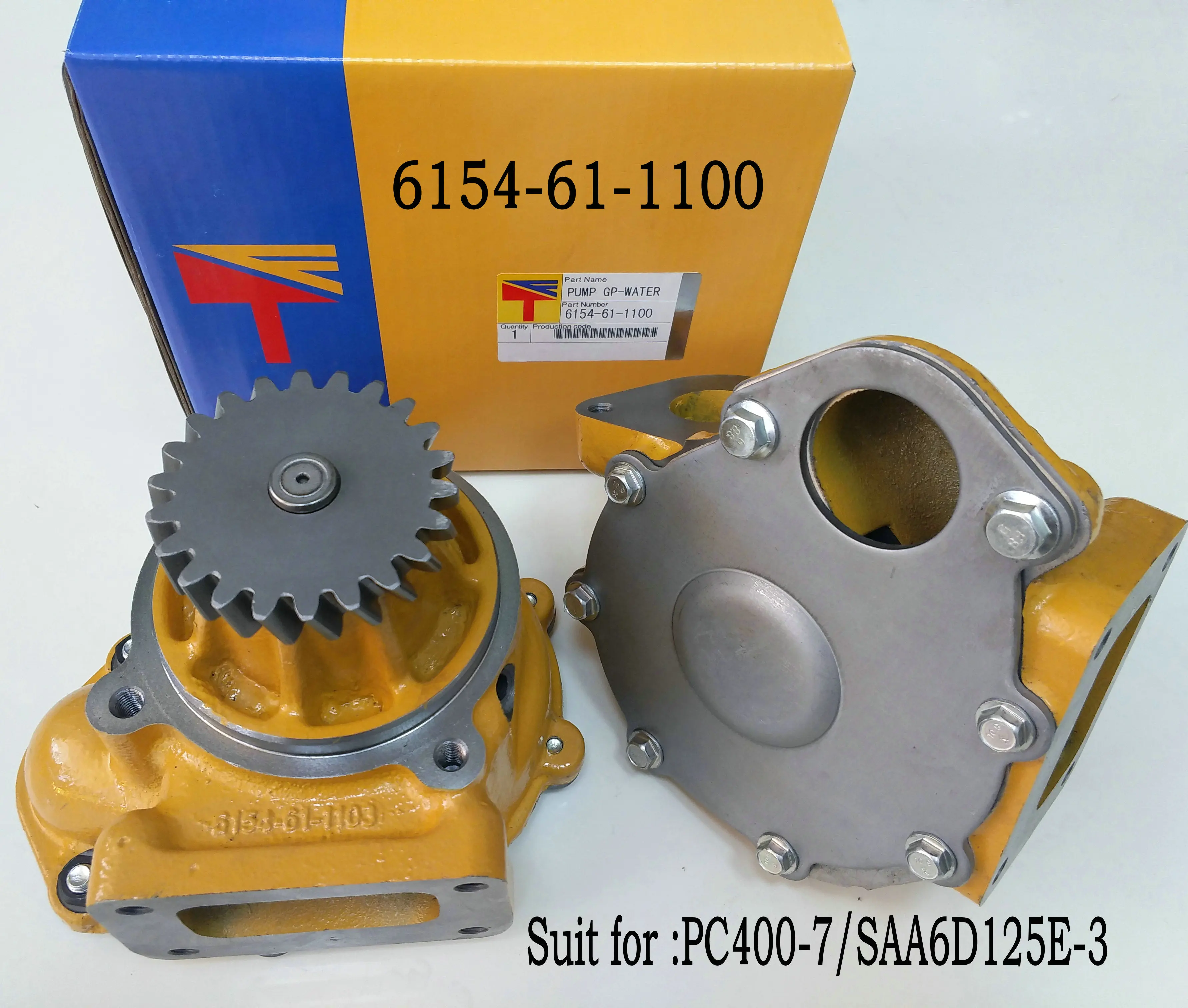 Water Pump 6154-61-1100 6154-61-1102 For Engine Saa6d125e-3 Excavator ...