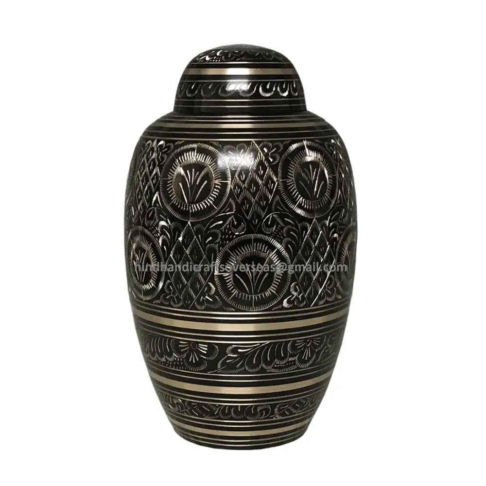 Bronze Matte Finished New Domtop Sun Flower Engraved Cremation Urns For ...